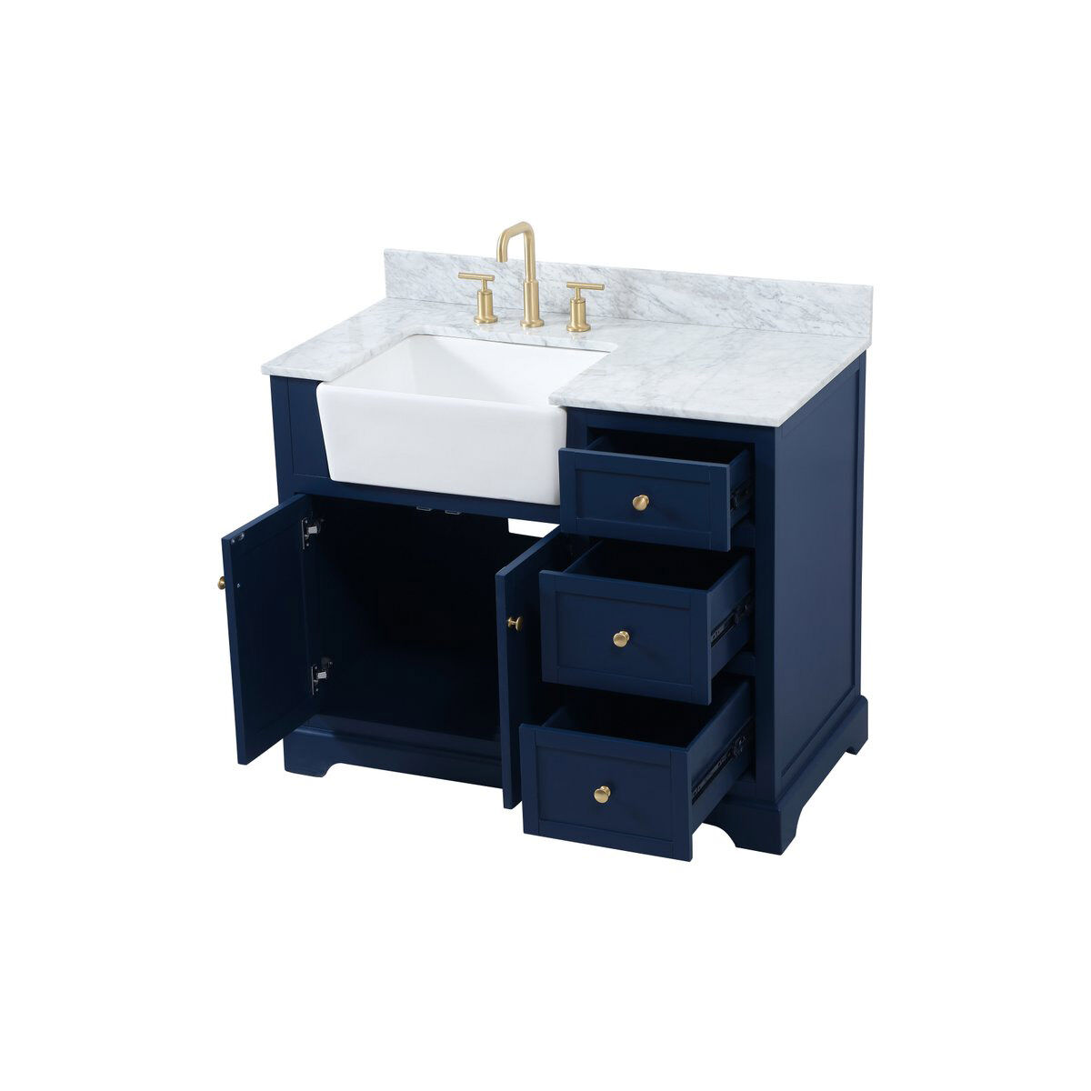 Blue bathroom vanity 42 inch store